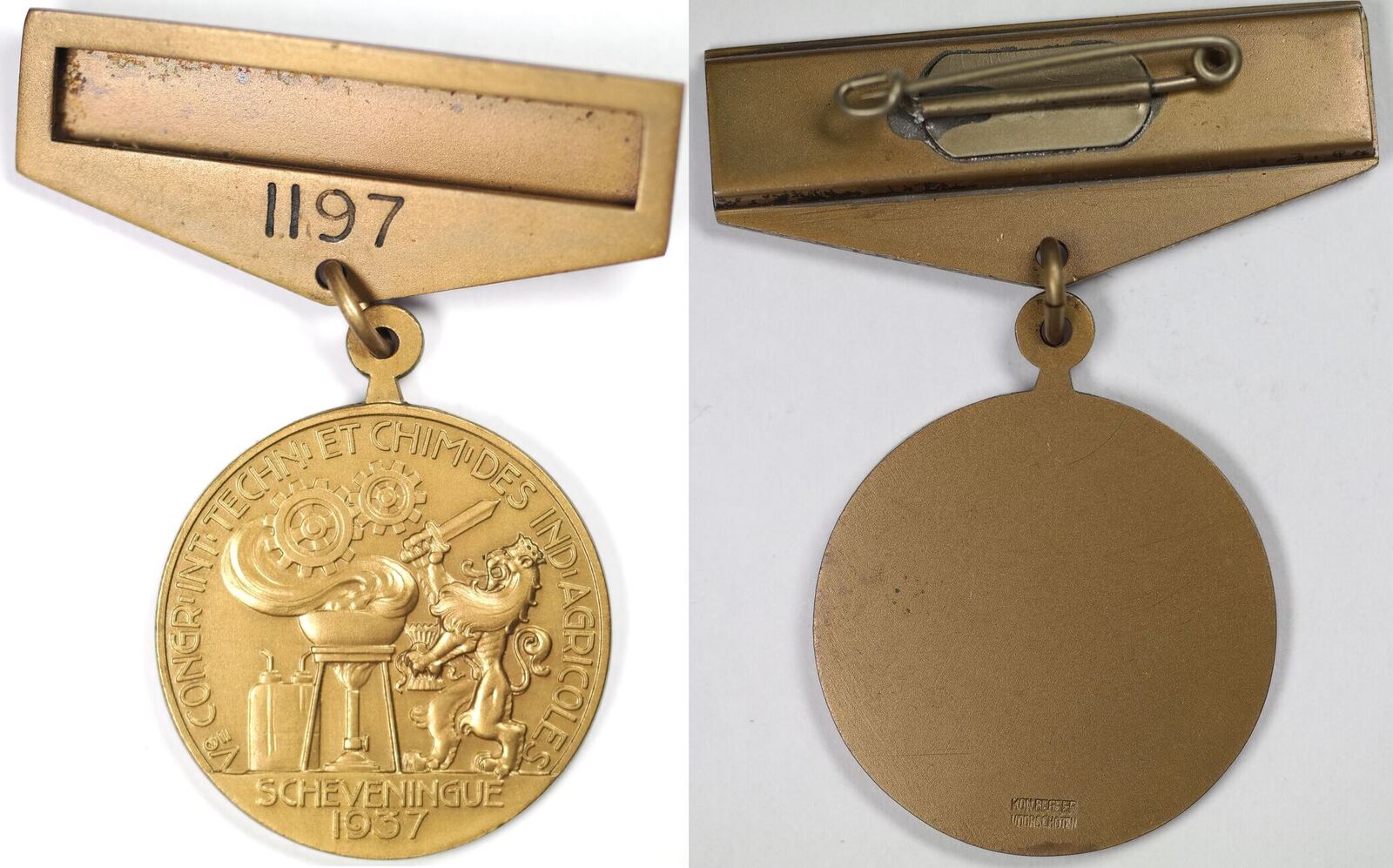 Netherlands Medal 1937 Participant Badge Congress of Agricultural ...