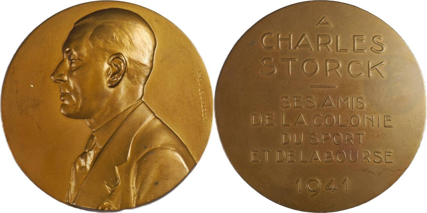Belgium Medal 1941 Charles Stock - By V. Demanet VF+ | MA-Shops