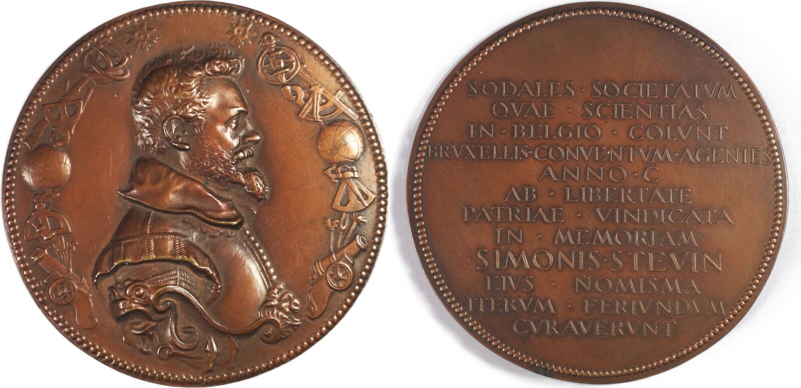Belgium Medal '1938' Simon Stevin, mathematician and astronomer - by J ...