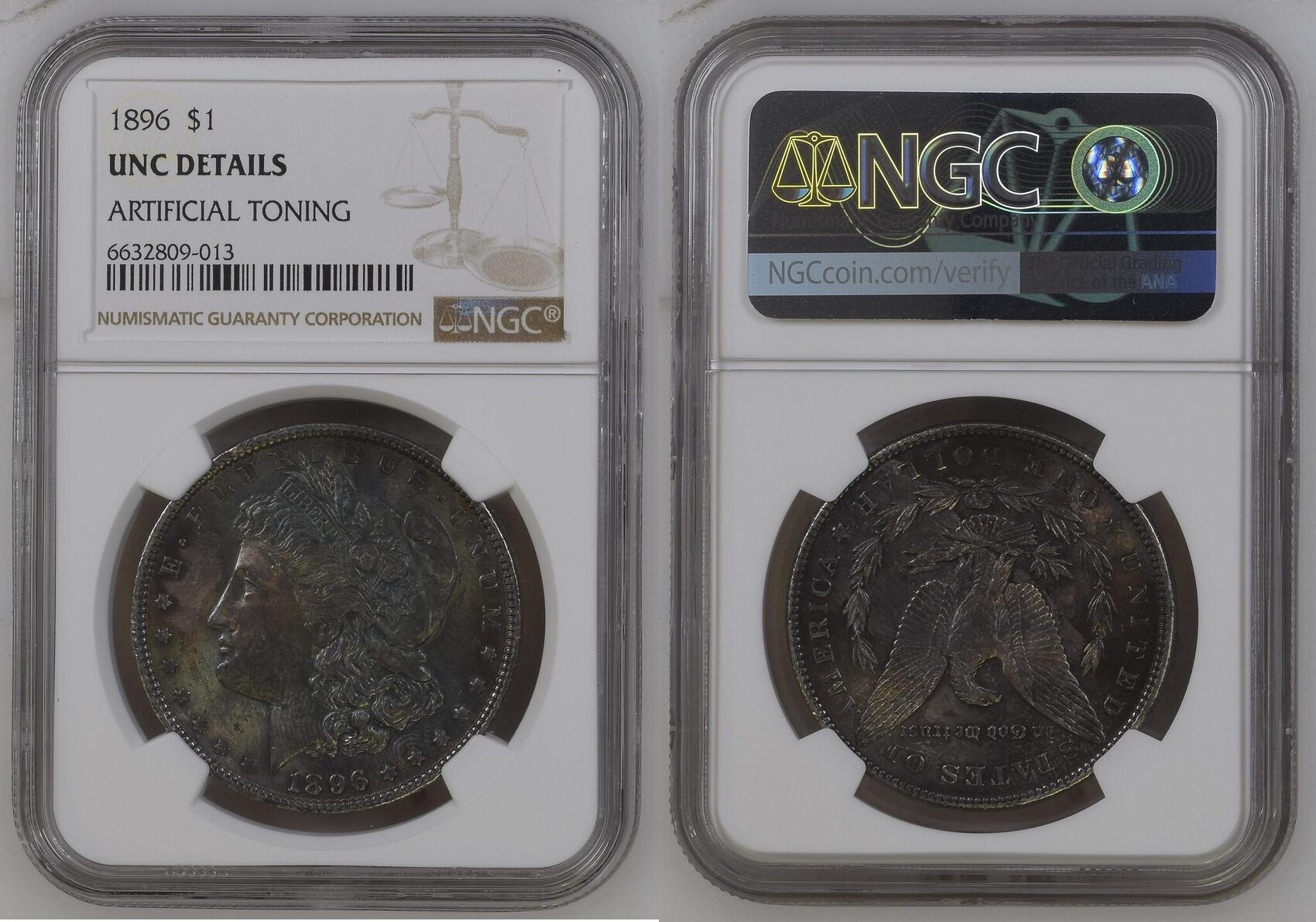 USA $1 SILVER DOLLAR 1896 NGC UNC Details | MA-Shops