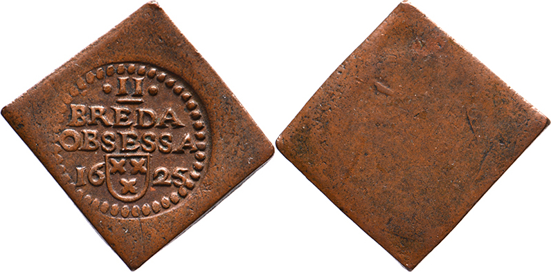 The Netherlands 2 stuiver noodmunt Breda 1625 ss+ | MA-Shops