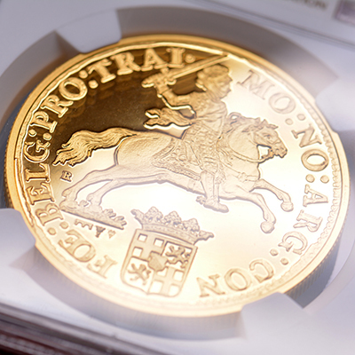 The Netherlands Offical restrike Ducaton 2021 GOLD 2 troy ounce Royal ...