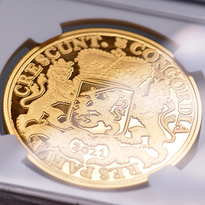 The Netherlands Offical restrike Ducaton 2021 GOLD 2 troy ounce Royal ...