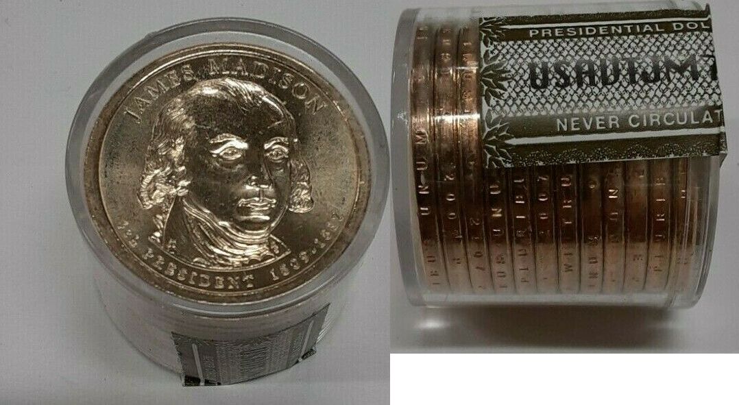 US CoinsDollarsPresidential (2007-Now) 2007-P James Madison ...