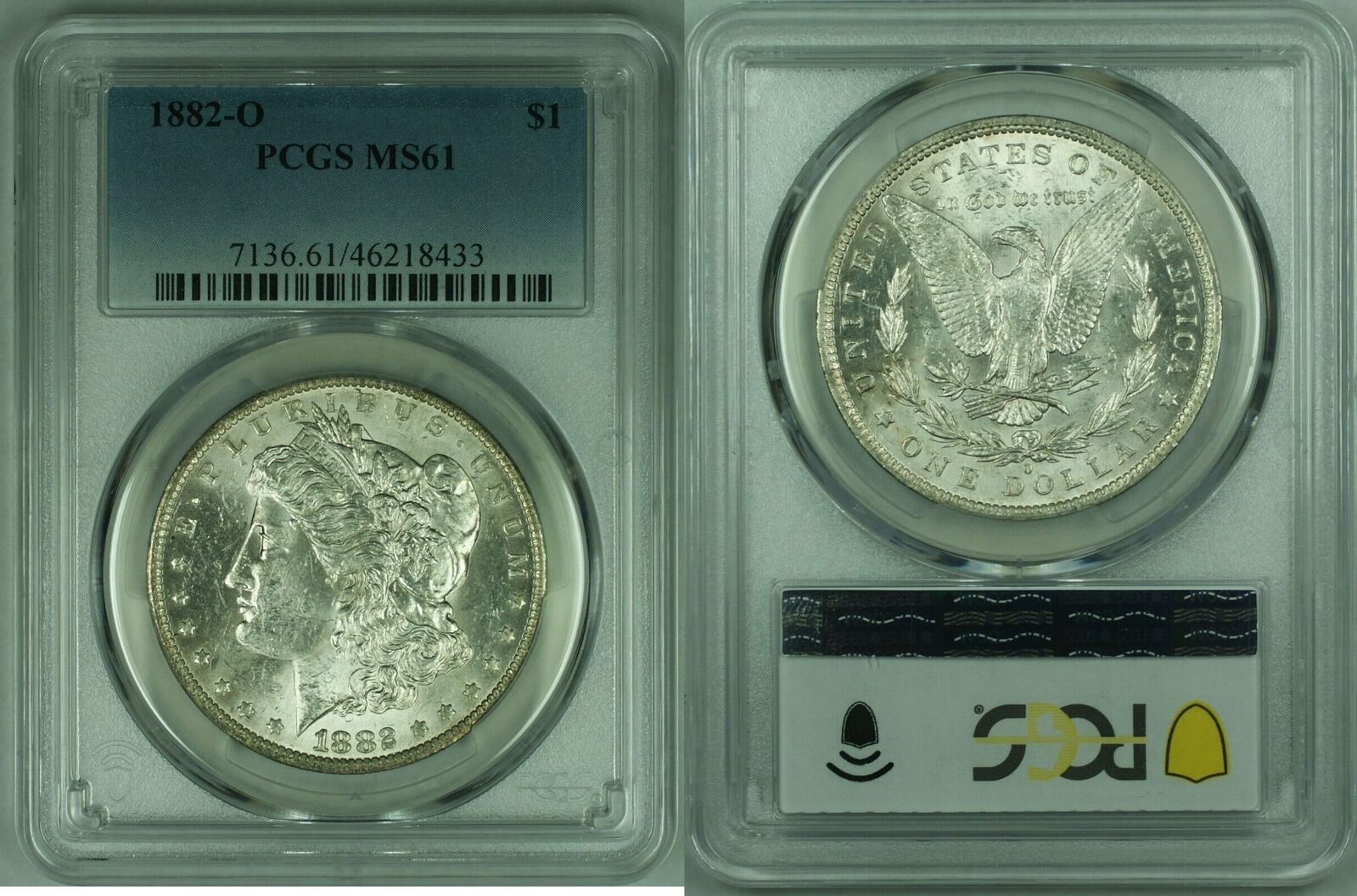USA Dollar 1882-O Morgan Silver PCGS MS-61 (25) | MA-Shops