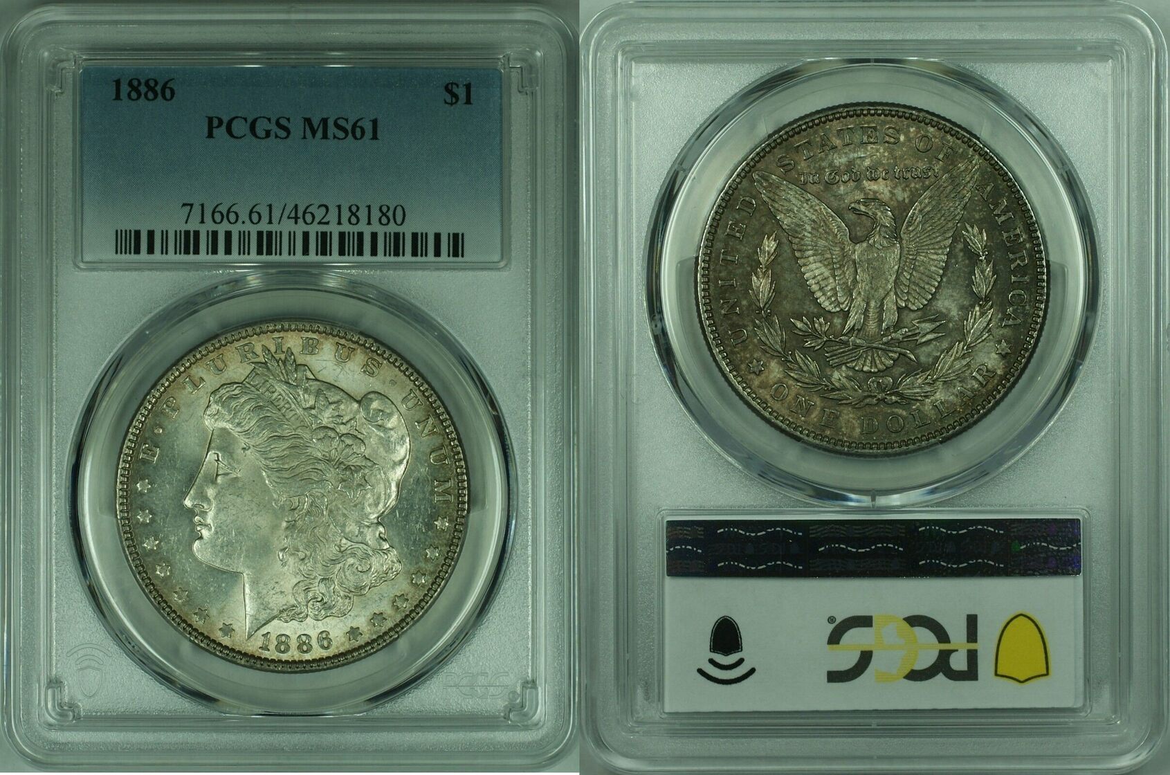 US CoinsDollarsMorgan (1878-1921) 1886 Morgan Silver Dollar Coin PCGS ...