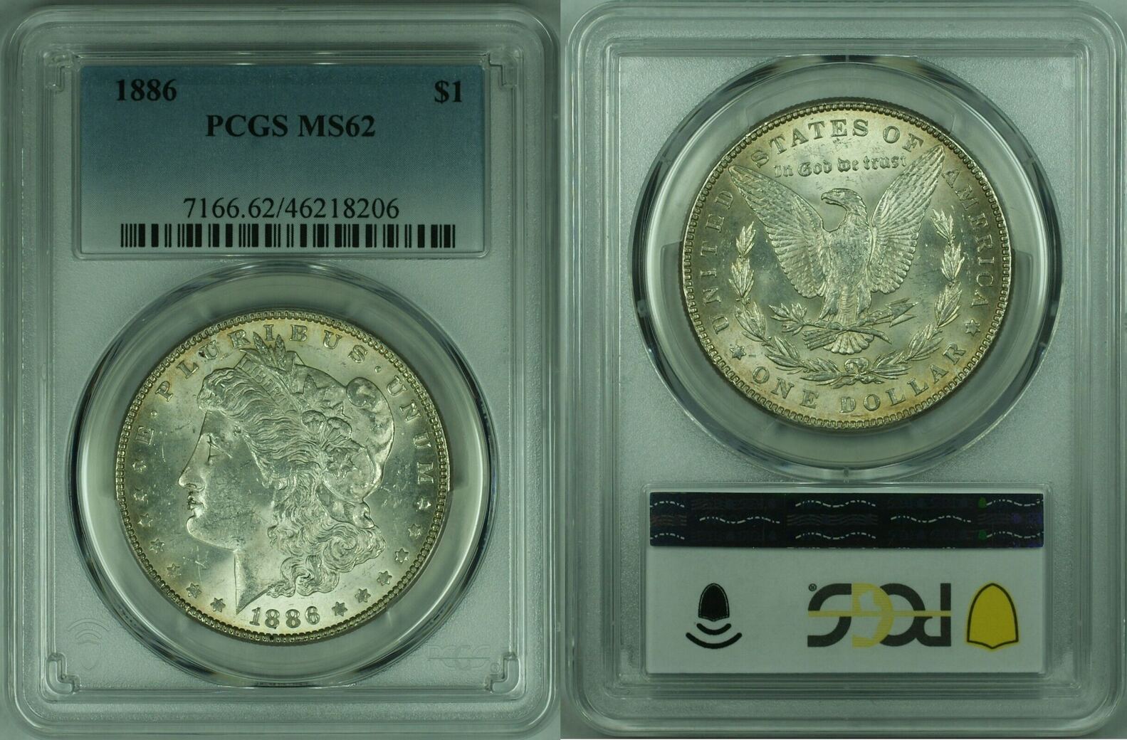 USA Dollar 1886 Morgan Silver Coin PCGS MS-62 (47A) | MA-Shops