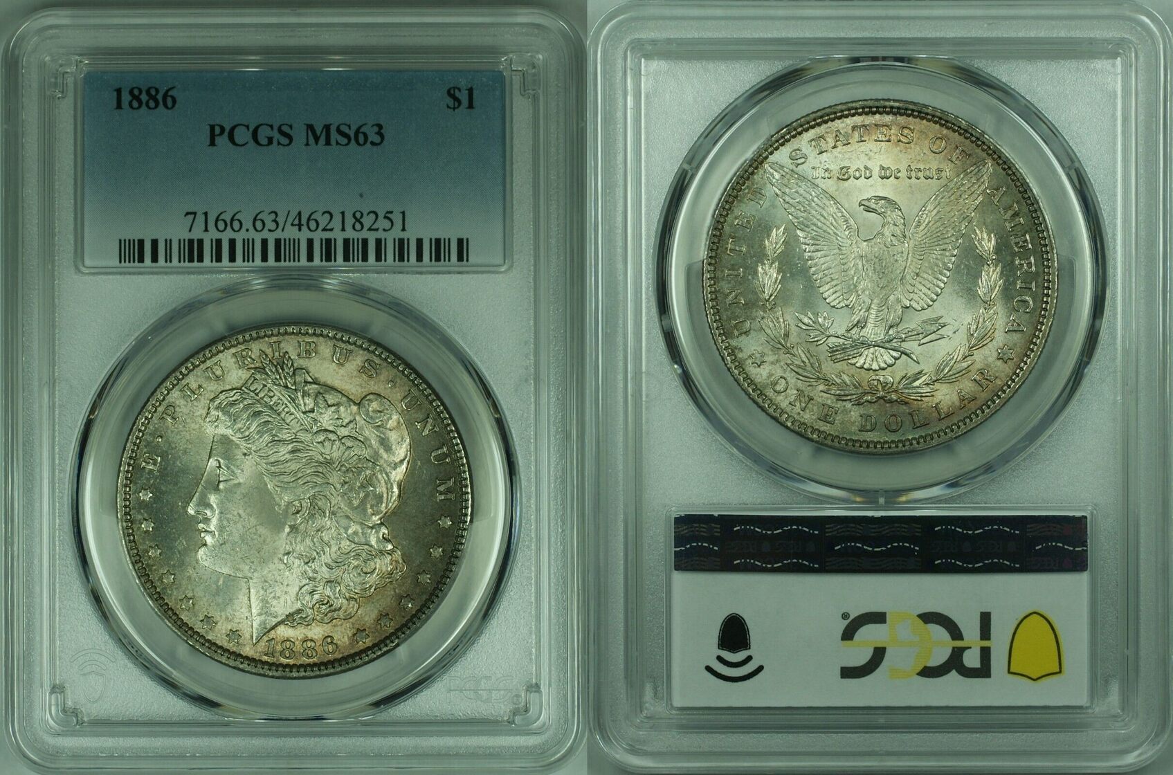 US CoinsDollarsMorgan (1878-1921) 1886 Morgan Silver Dollar Coin PCGS ...