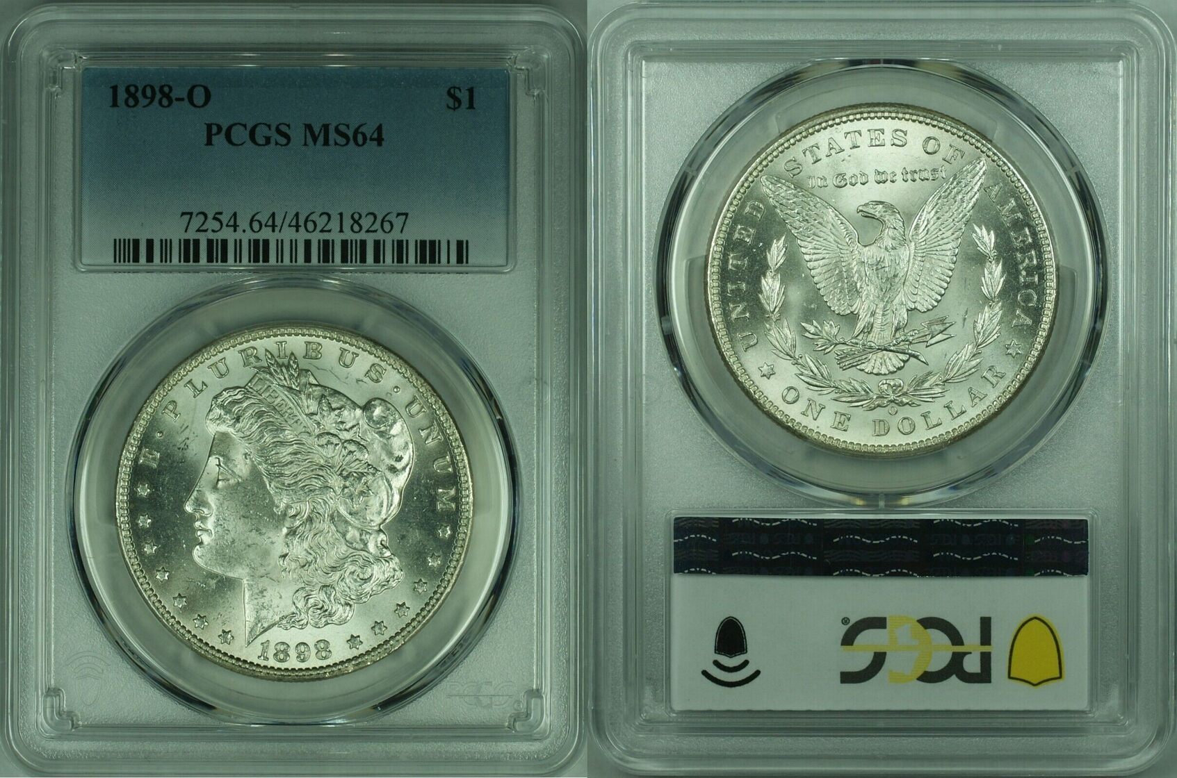 USA Dollar 1898-O Morgan Silver Coin PCGS MS-64 (47) | MA-Shops