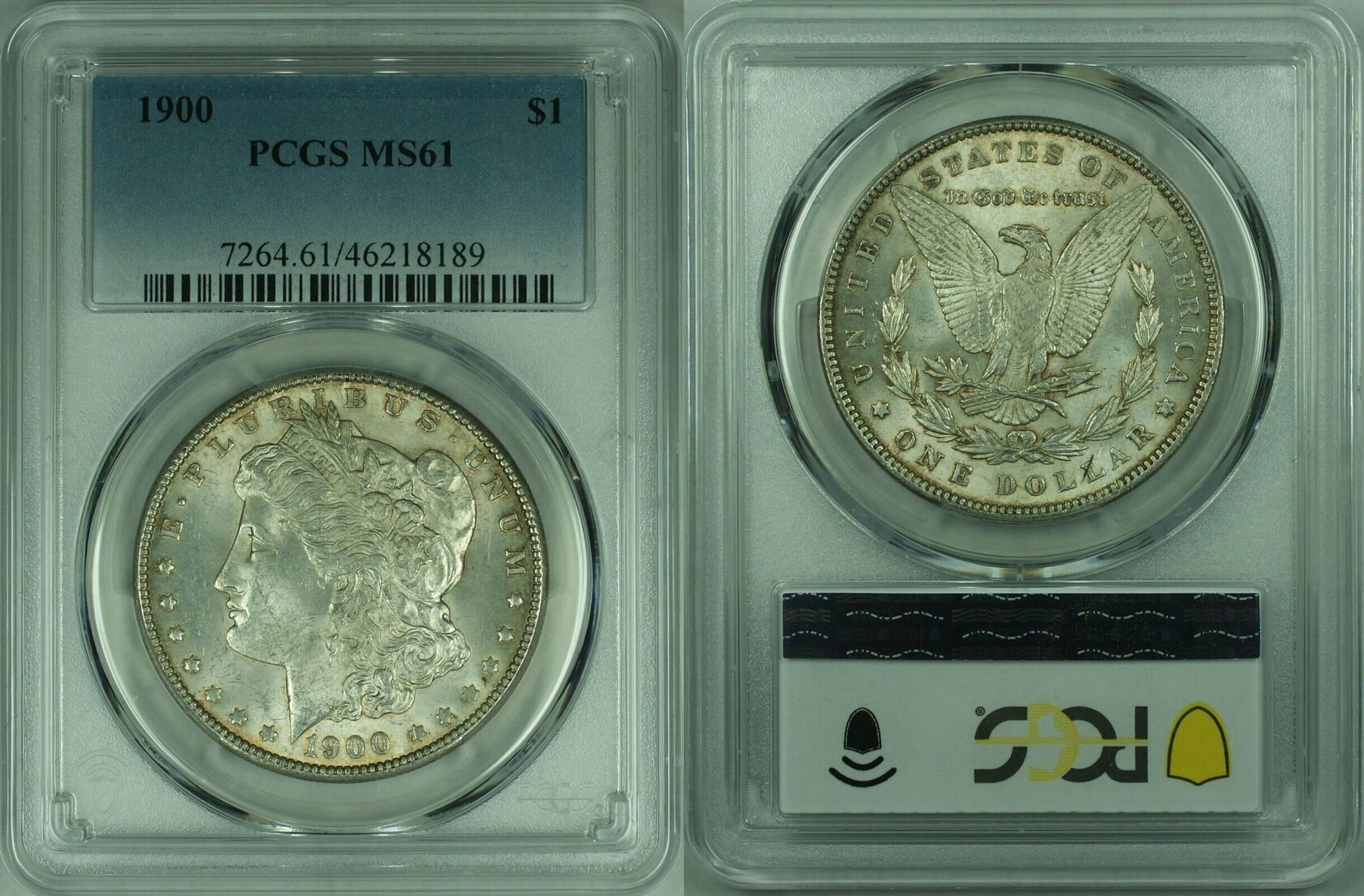 US CoinsDollarsMorgan (1878-1921) 1900 Morgan Silver Dollar Coin PCGS ...