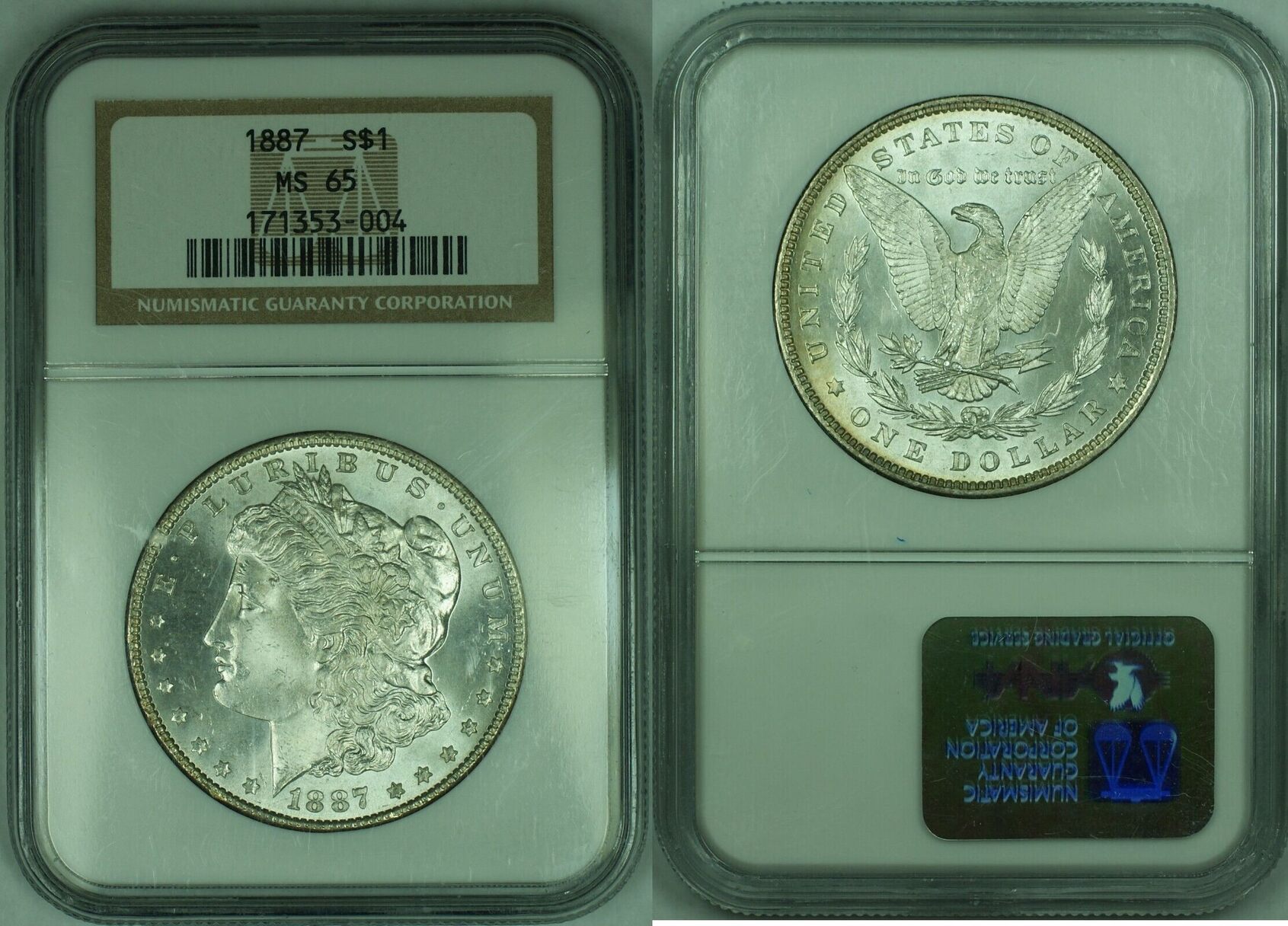 US CoinsDollarsMorgan (1878-1921) 1887 Morgan Silver Dollar Semi-Proof ...