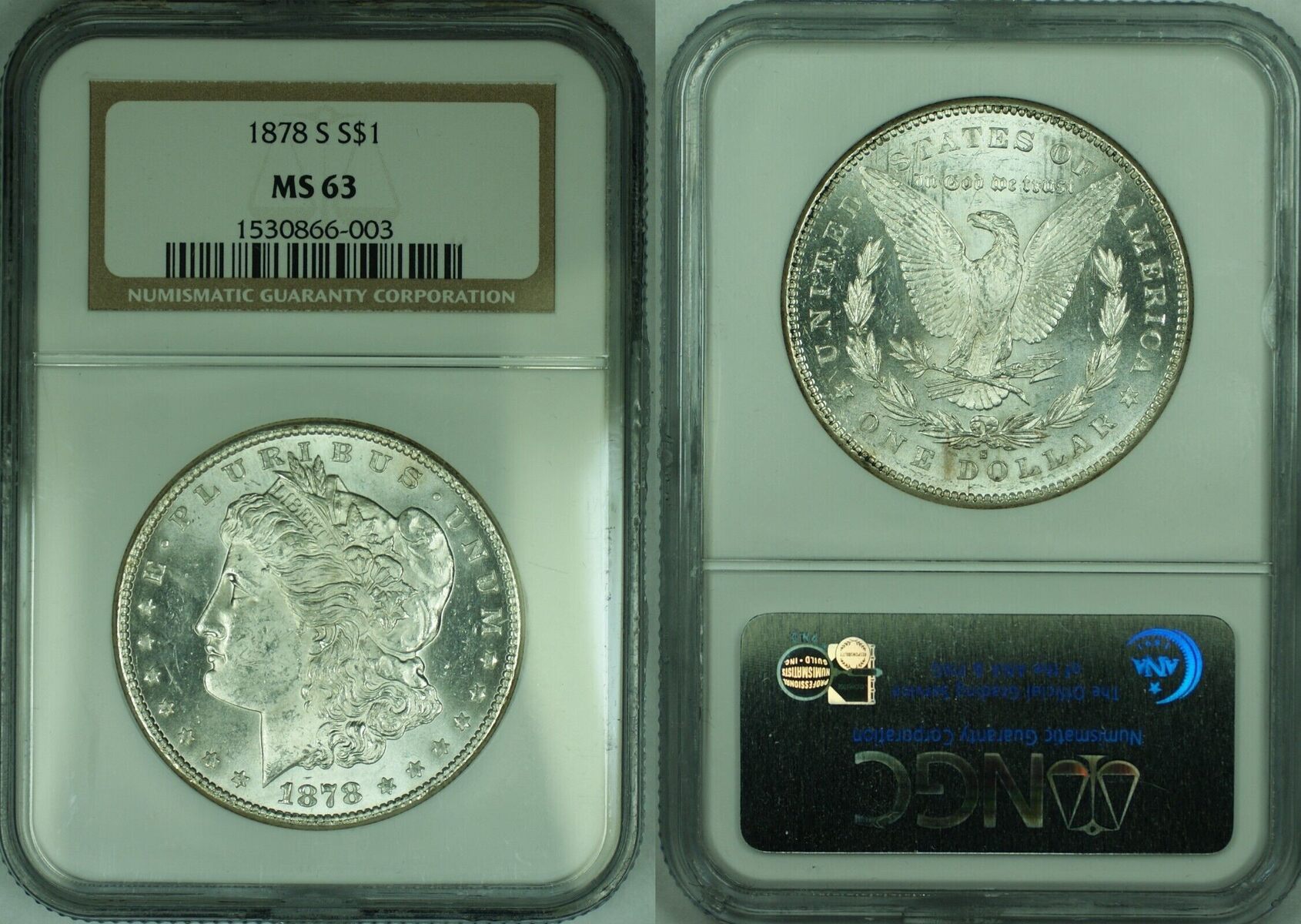 US CoinsDollarsMorgan (1878-1921) 1878-S Morgan Silver Dollar $1 Coin ...