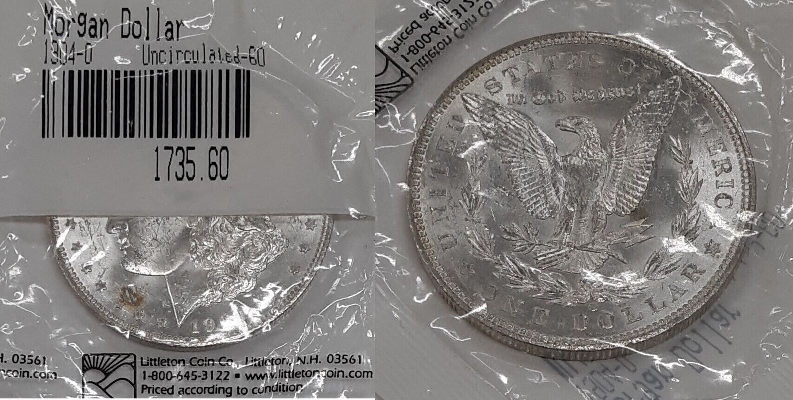 USA $1 Coin 1904-O Morgan Silver Dollar Uncirculated in Littleton ...