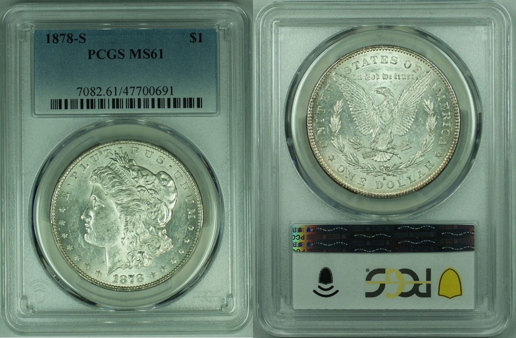 US CoinsDollarsMorgan (1878-1921) 1878-S Morgan Silver $1 Dollar Coin ...