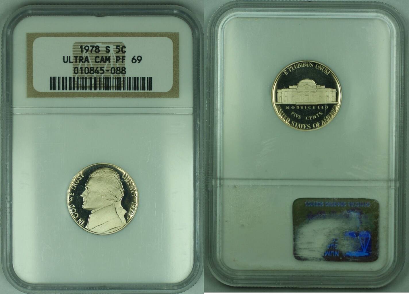 USA Jefferson Nickel 1978-S Proof 5C NGC PR 69 Ultra Cameo | MA-Shops