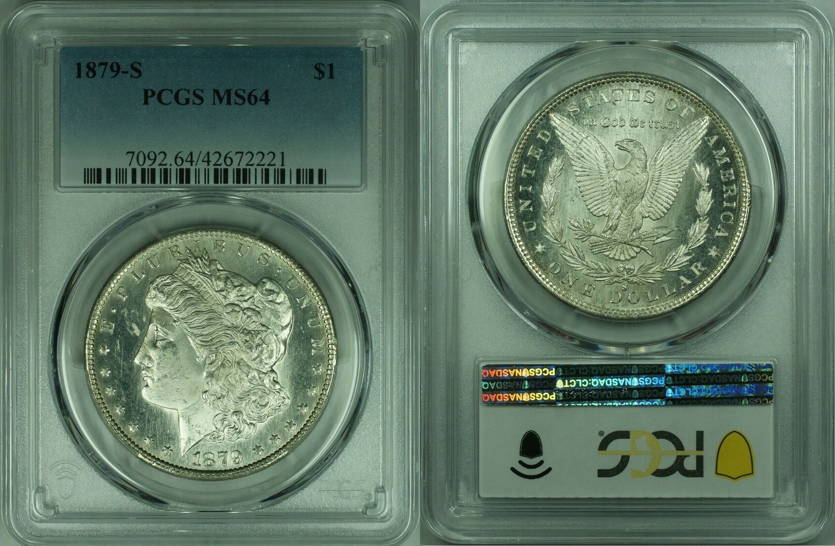 US CoinsDollarsMorgan (1878-1921) 1879-S Morgan Silver Dollar Coin $1 ...