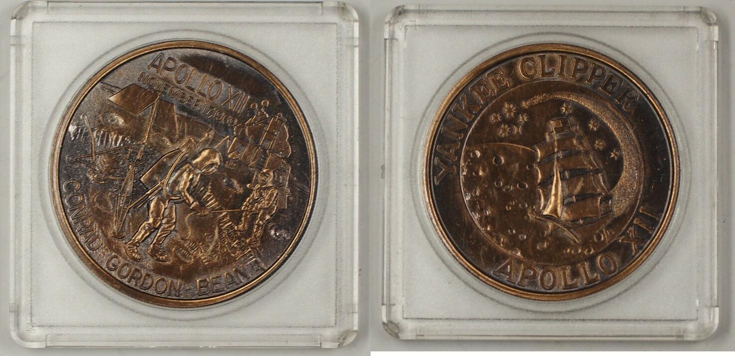 ExonumiaMedals Apollo 12 (XII) Commemorative Bronze Medal The Yankee ...