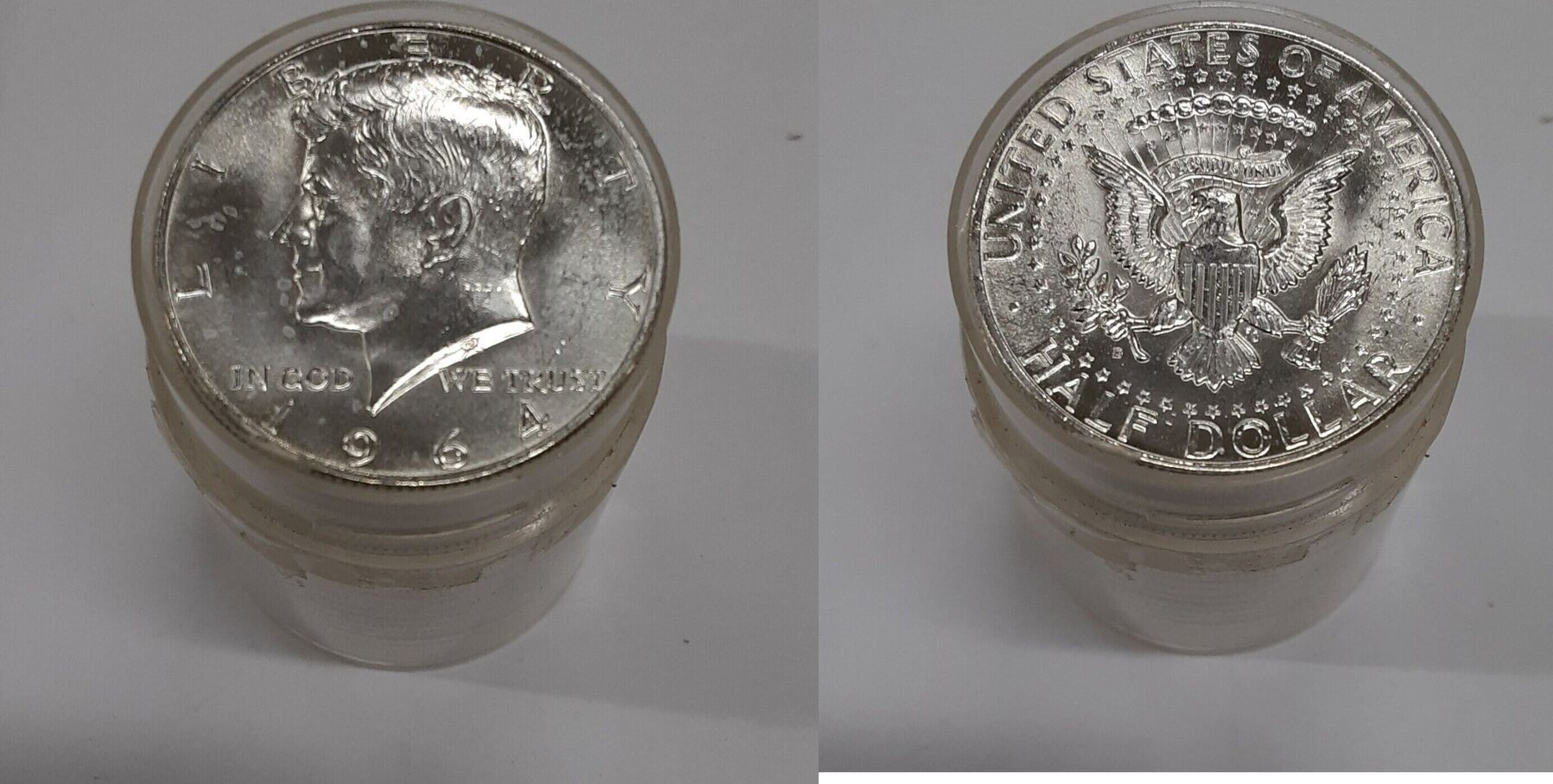 USA 1964-D Roll of Kennedy Half Dollars 90% Silver - 20 BU Coins In ...