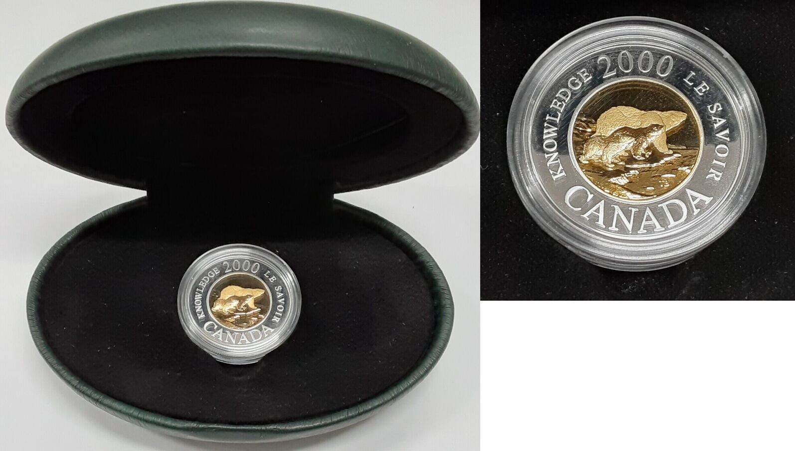 Canada CoinsCommemorative 2000 Canada Polar Bear $2 Gold Plated ...