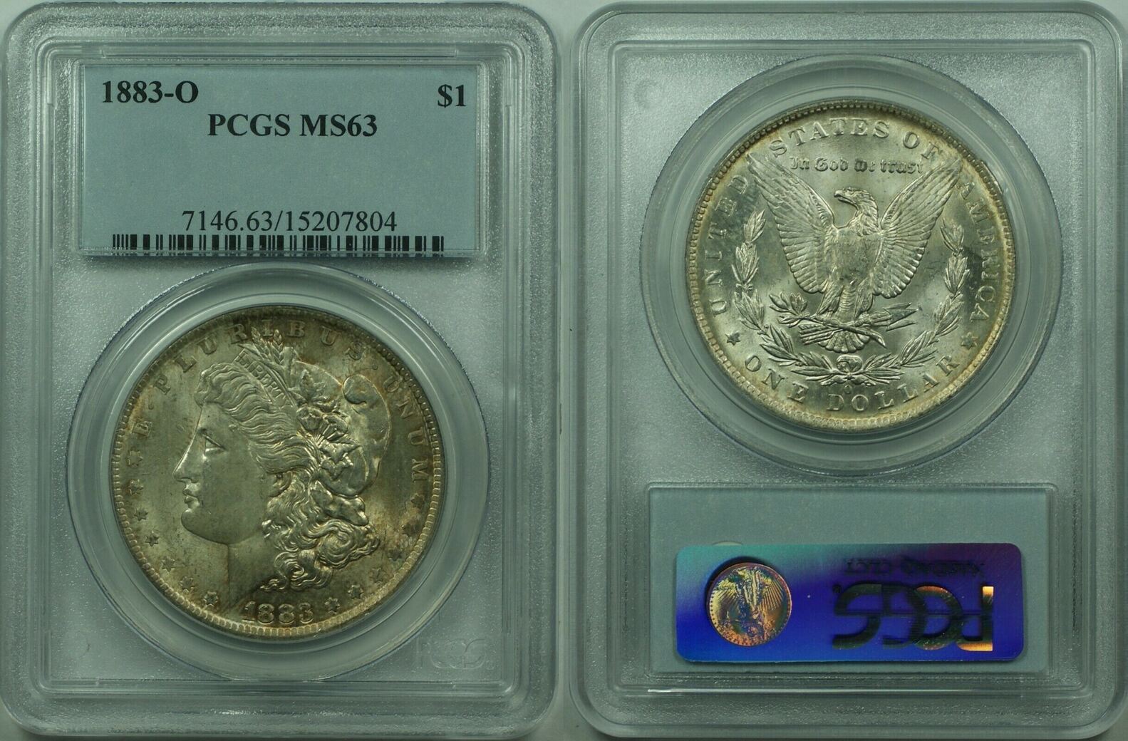 USA 1883-O Morgan Silver Dollar Coin $1 PCGS MS-63 Lightly Toned (31) C | MA-Shops