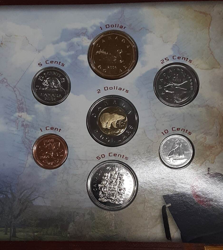 Canada CoinsMint Sets 2004 Canada Seven Coin Gift Set Ensemble ...