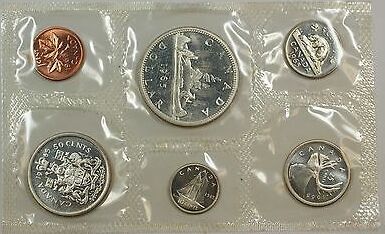 Canada CoinsProof/Prooflike Sets 1965 Canada Mint Set- Proof Like ...