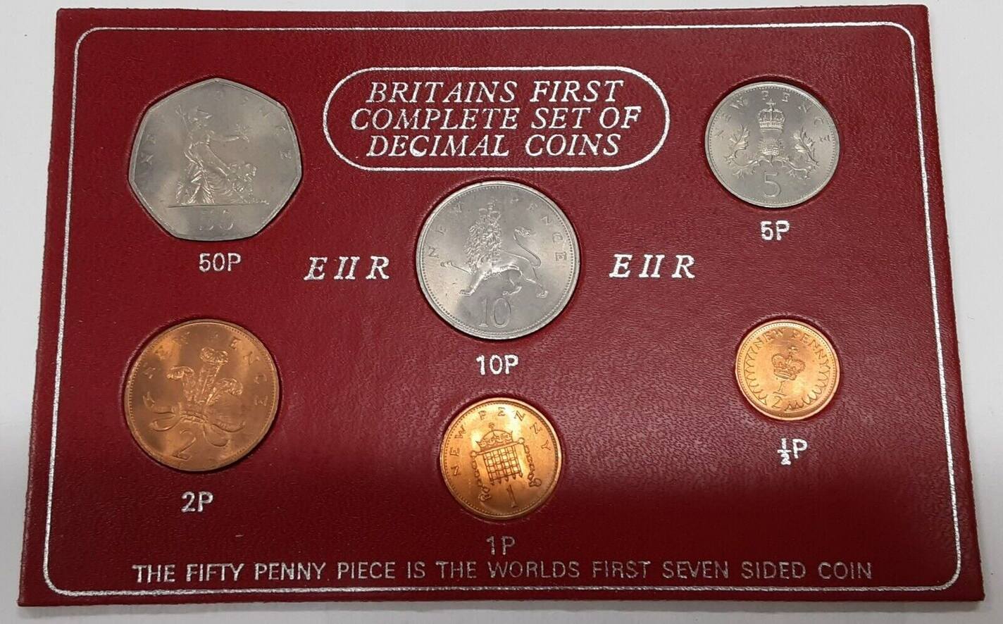 Weltmünzen Great Britain 1st Complete Decimal Coin Set - 6 BU Coins in ...