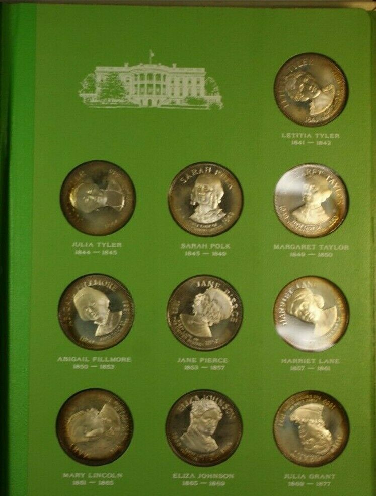 Exonumia First Ladies of the United States Franklin Mint Silver Coin ...