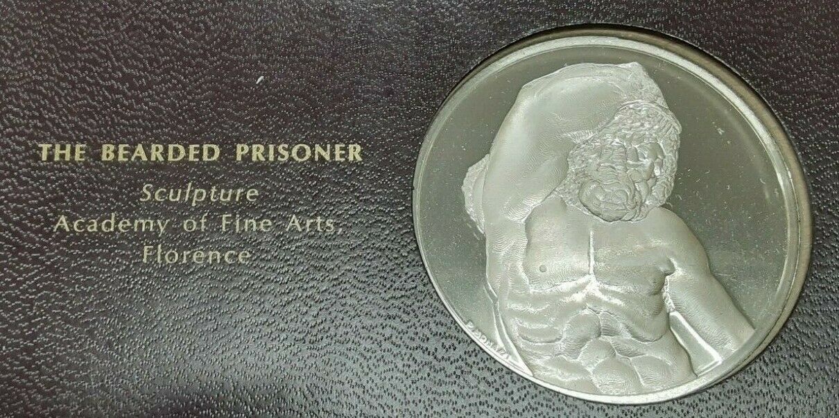 Exonumia Franklin Mint Genius of Michelangelo PF .925 Silver Medal- The ...