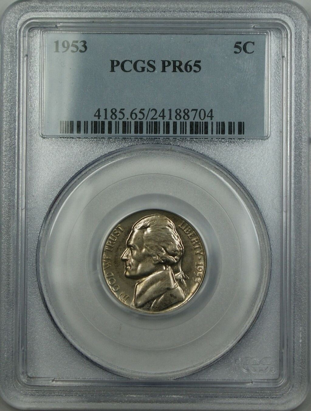 USA Jefferson Nickel 1953 Proof 5c Coin PCGS PR-65 Gem ANACS PR-65 Gem | MA-Shops