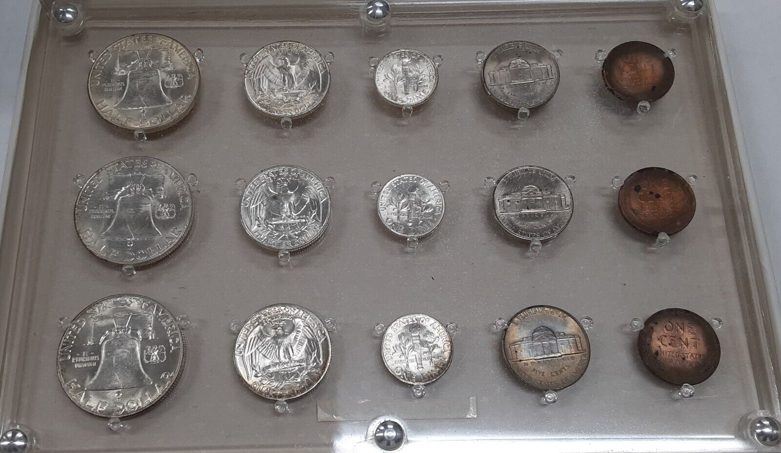 US CoinsMint Sets 1951 PD&S UNC Set in Seitz Holder - Uncirculated w ...