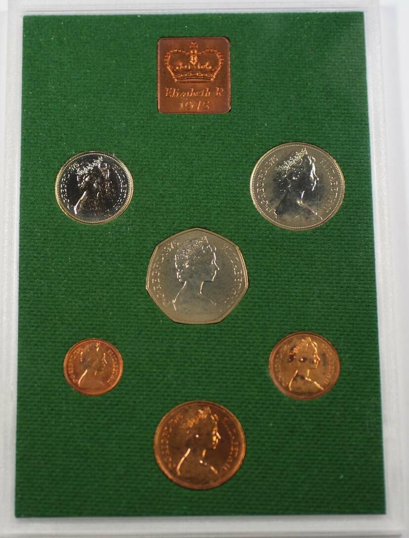 Weltmünzen Token 1975 Great Britain Decimal Coins - 6 Coin Proof Set ...