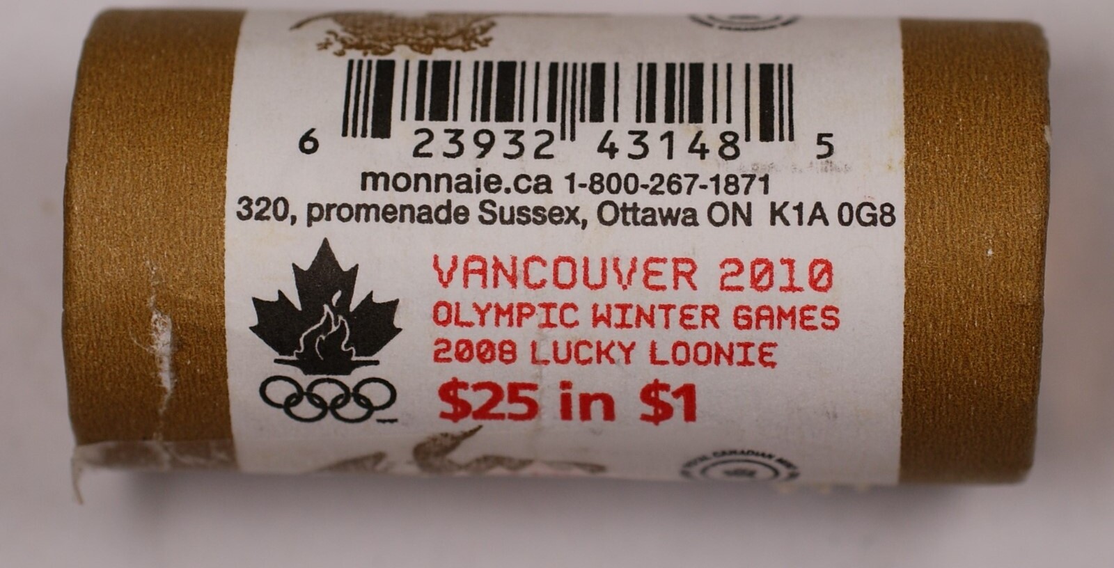 Canada CoinsDollars 2008 Lucky Loonie $1 Vancouver 2010 Olympic Winter ...