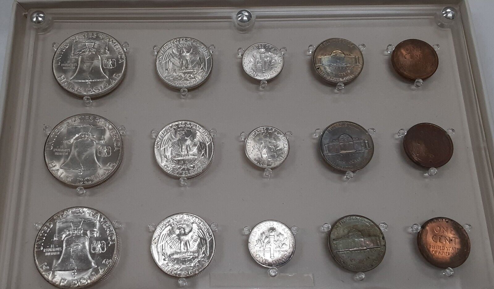 USA 1953 PD&S UNC Set in Seitz Holder - Uncirculated w/Spots 15 Coins ...