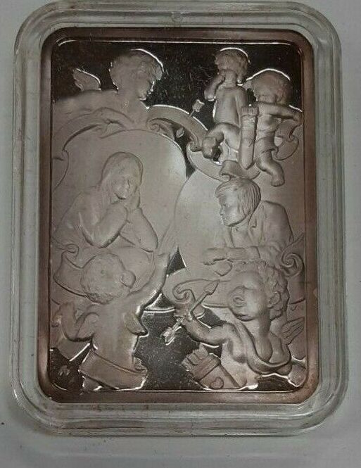 Bullion 1976 Hamilton Mint Valentines Day 1 Troy Oz .999 Fine Silver ...