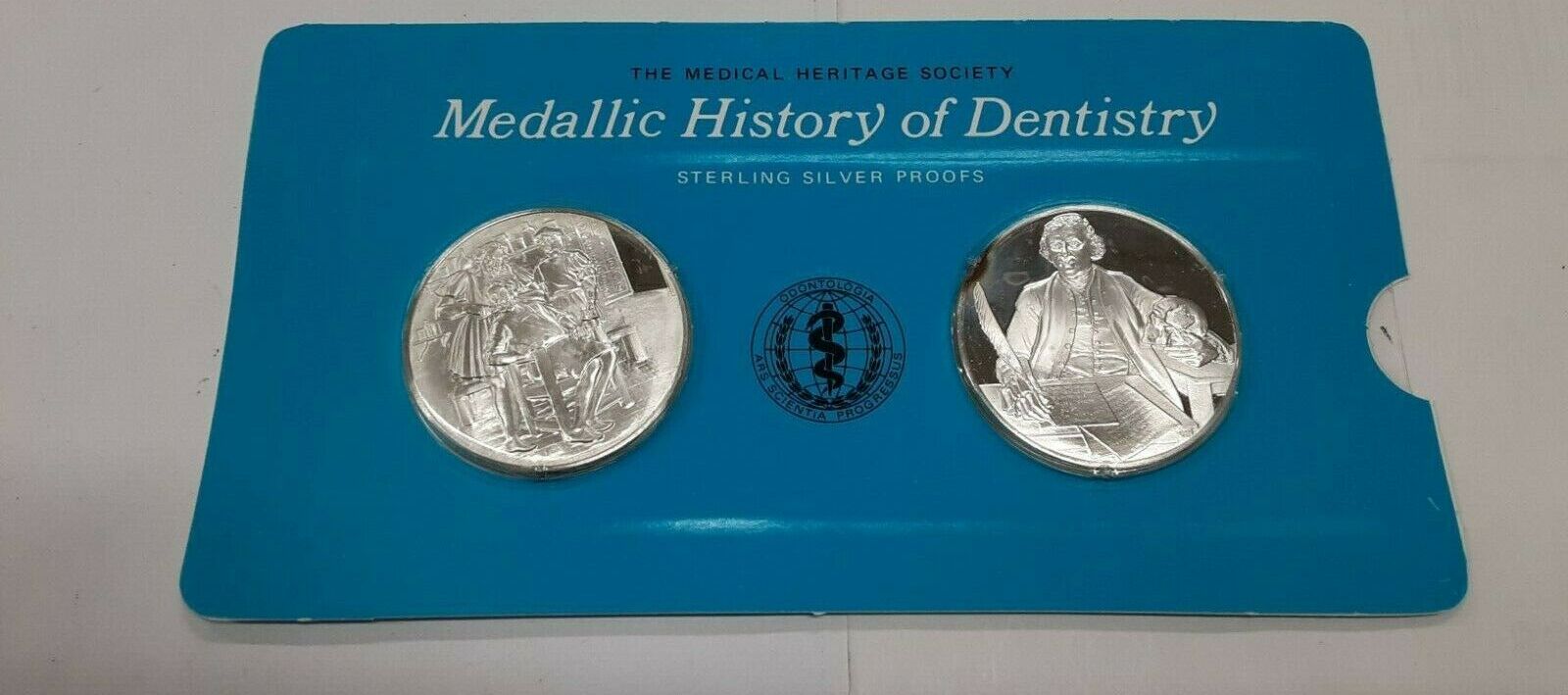 Exonumia History of Dentistry .925 Silver PF Medals Franklin Mint- J ...