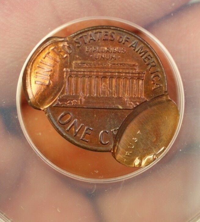 USA Penny 1970-D Lincoln Error Coin Trpl Struck 2 Uniface 1 Flipover ...