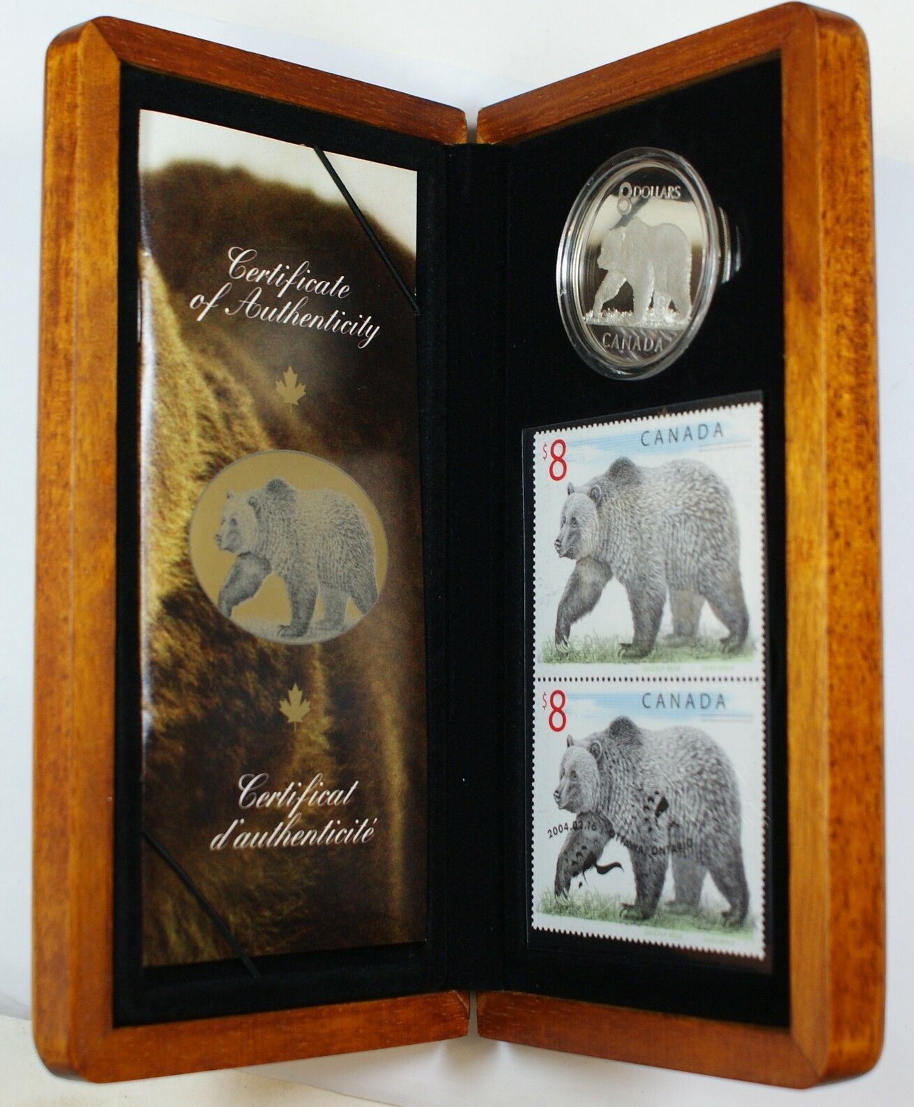 Canada CoinsCommemorative 2004 Canada $8 The Great Grizzly Silver Coin ...