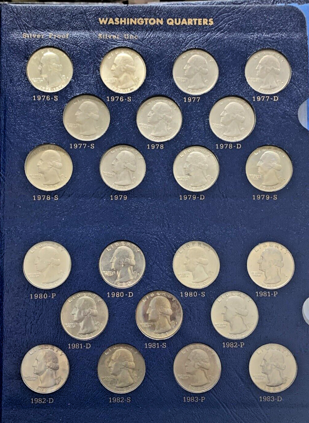 US Coins 1932-1990 Washington Quarter Complete Set, Silver-Clad & Proof ...