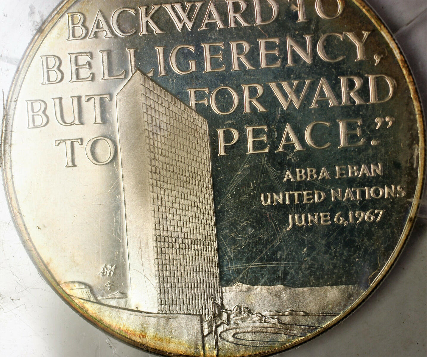 ExonumiaMedals Abba Eban Israel Silver Medal Statesman Sterling Silver ...
