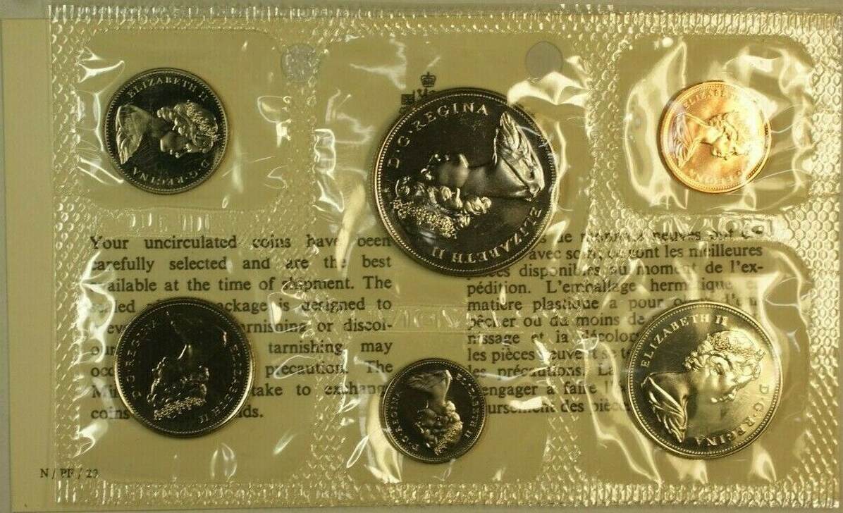 Canada Coins 1972 Canada Prooflike PL 6 Coin Set BU Coins In OGP W/ COA ...