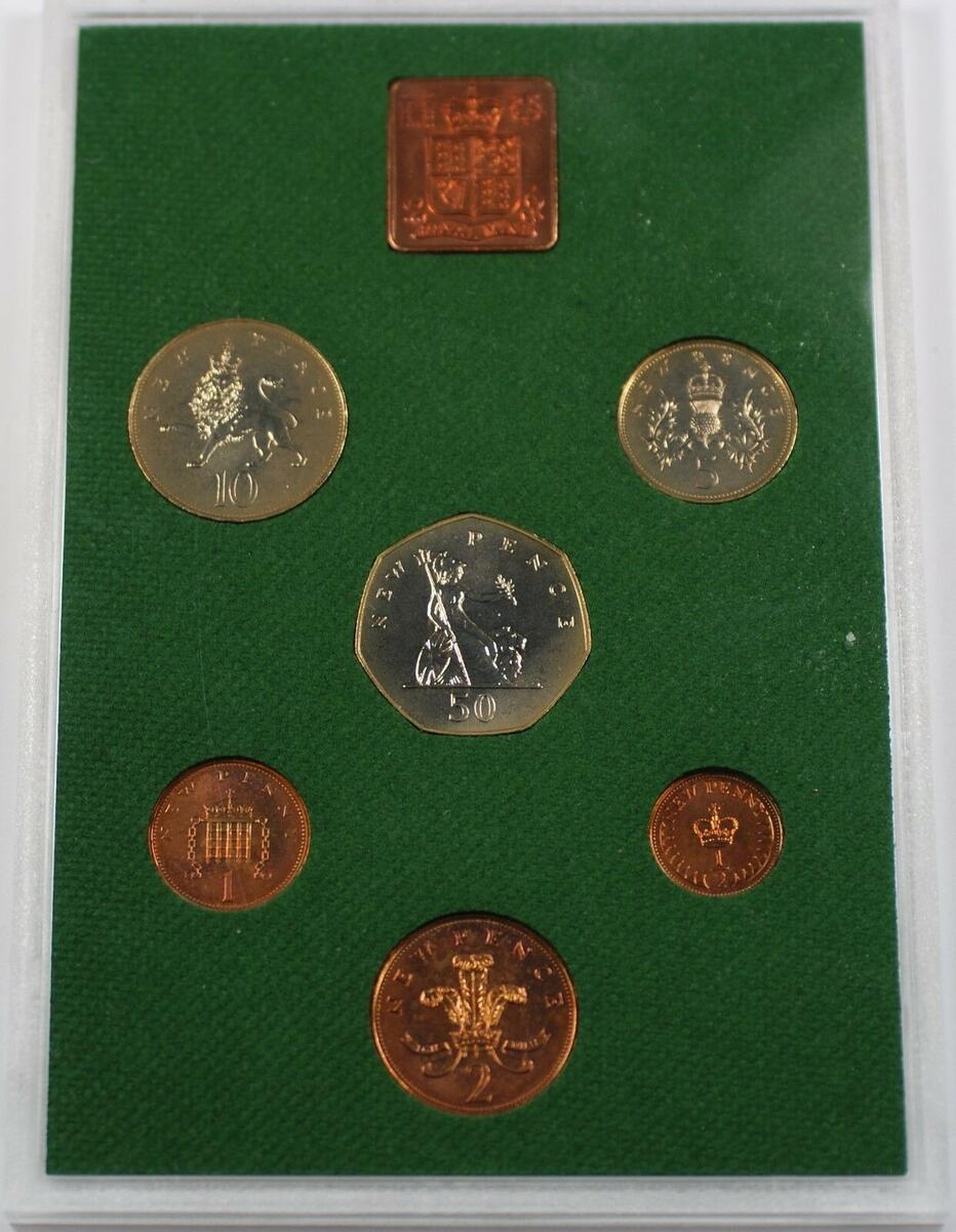 Weltmünzen Token 1975 Great Britain Decimal Coins - 6 Coin Proof Set ...