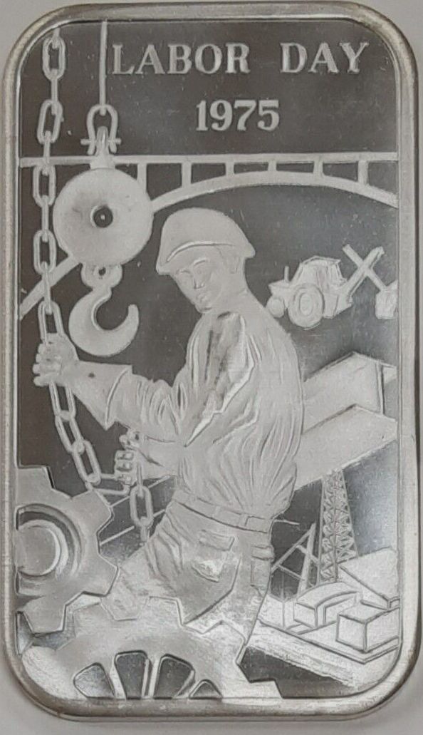 ExonumiaMedals Madison Mint .999 Fine 1 Troy Oz Silver Bar - Labor Day ...