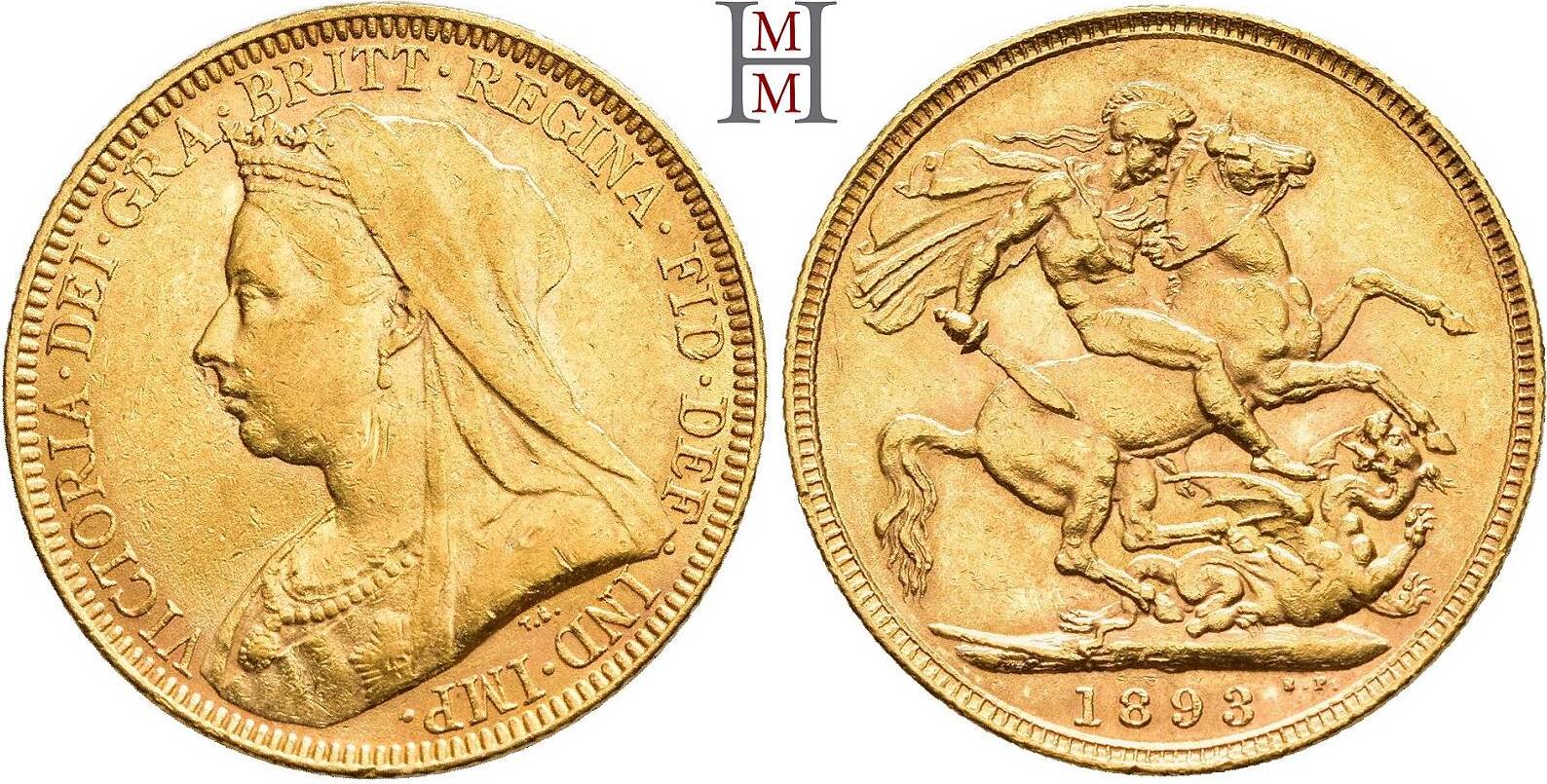 GROSSBRITANNIEN Sovereign 1893 VEREINIGTES KÖNIGREICH Viktoria, 1837 ...