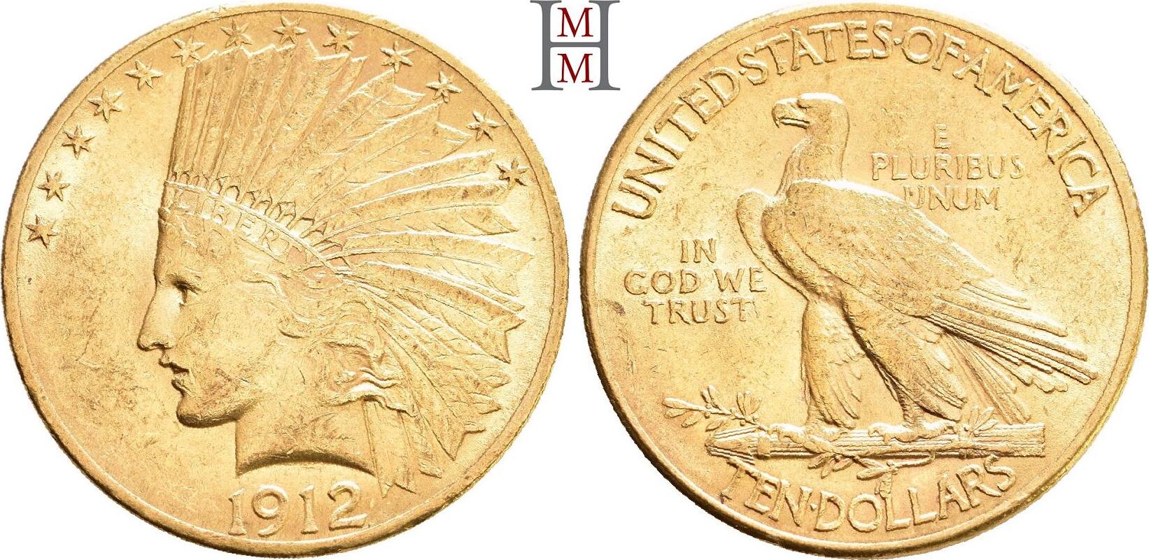 VEREINIGTE STAATEN (USA) 10 Dollar 1912 Fast vorzüglich | MA-Shops