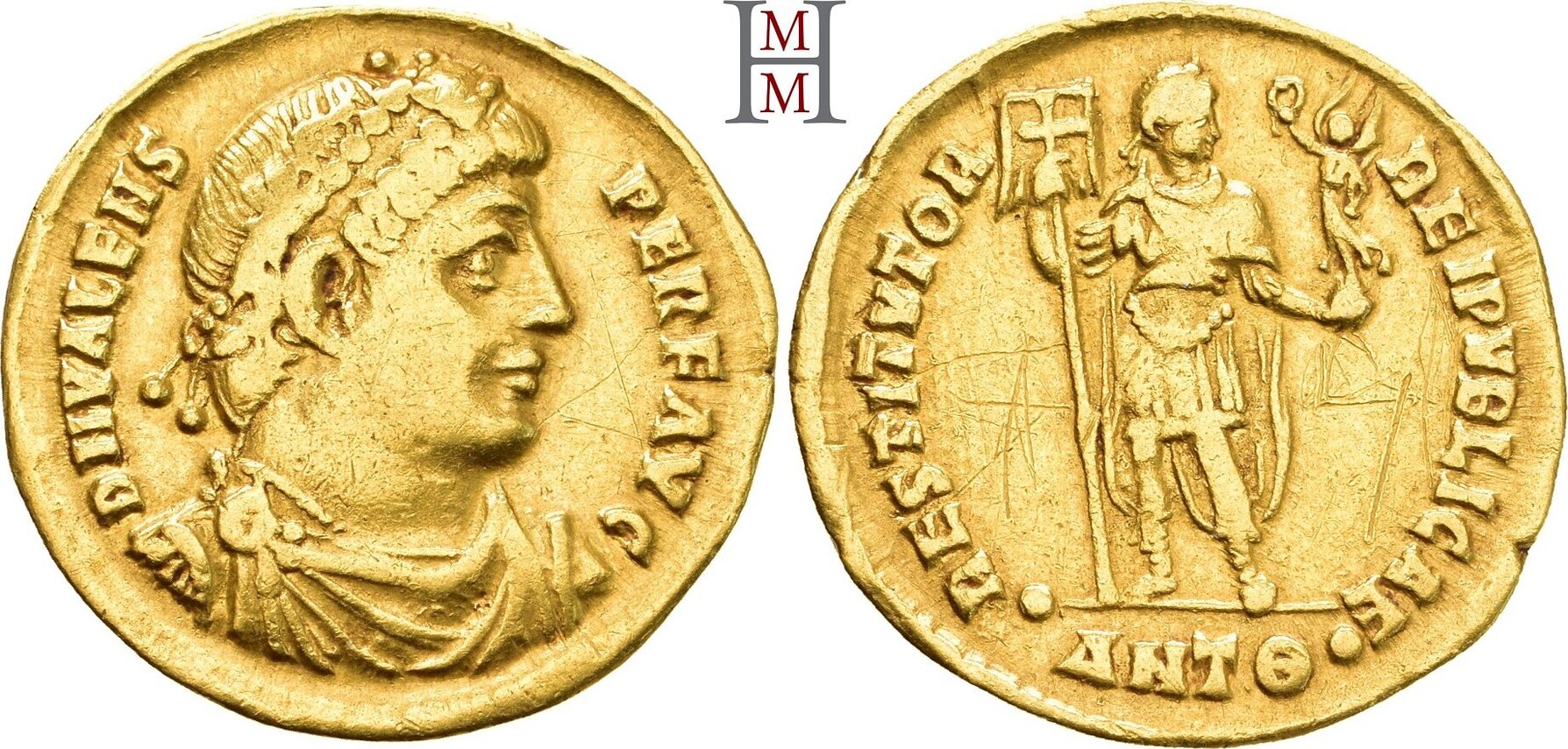 RÖMISCHE KAISERZEIT Solidus 364-367 Valens, 364 - 378 n. Chr. Mehrere ...