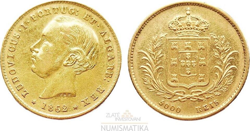 Portugal 5000 reals 1862 Louis I. ss | MA-Shops