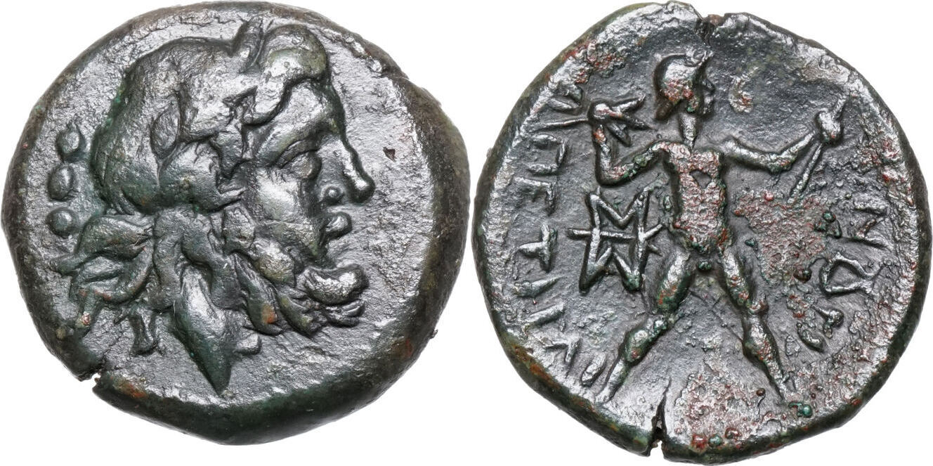 Bruttium, PETELIA (280-216 BCE) AE Zeus, Zeus schleudert Blitz, Sehr ...