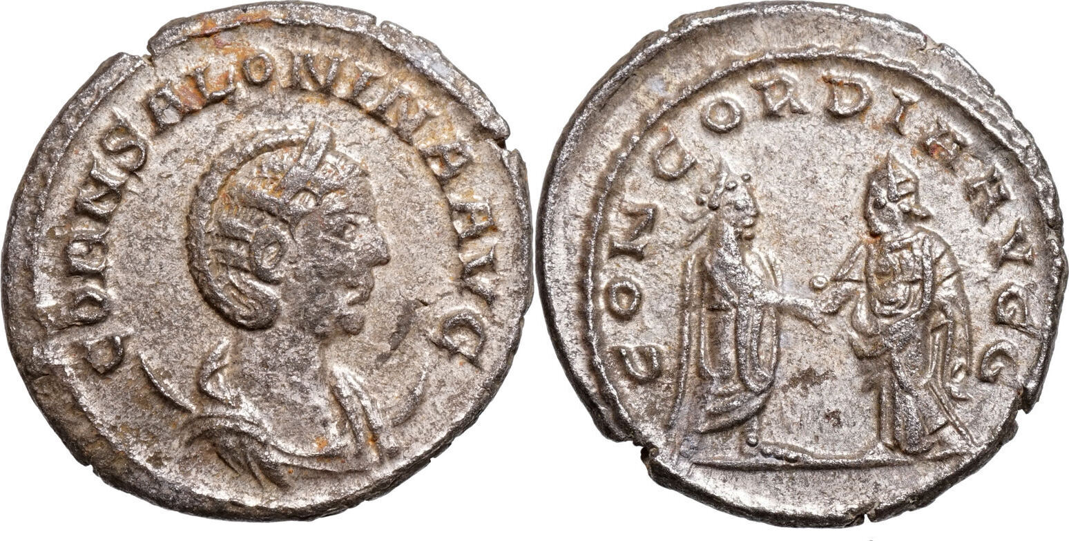 Salonina (254-268) AE Antoninian Antiochia, Kaiserin und Gallienus im ...