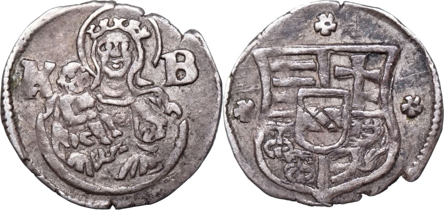 Ferdinand I. (1526-1564) Obolus (o.J.) Ungarn, Kremnitz. Madonna ...